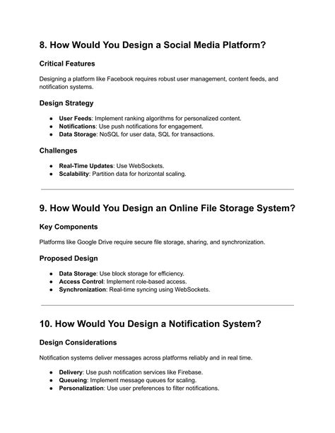 Top 10 System Design Interview Questions For Software Engineers Pdf