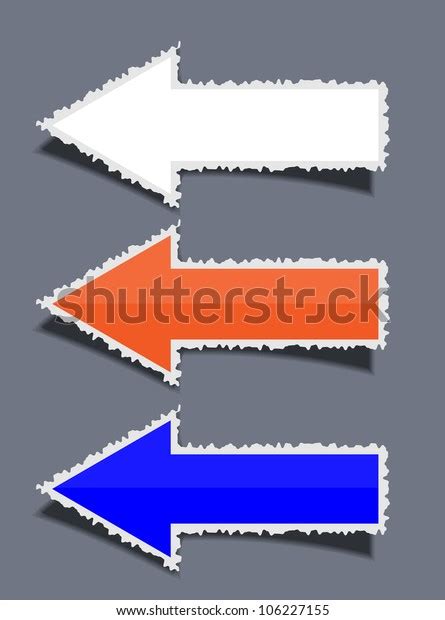 Jpeg Version Business Torn Arrow Set Stock Illustration 106227155