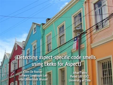 Detecting Aspect Specific Code Smells Using Ekeko For Aspectj Ppt