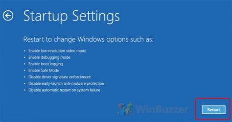 How To Access The Windows Boot Options Menu In Windows 10 Or Windows 8 Winbuzzer
