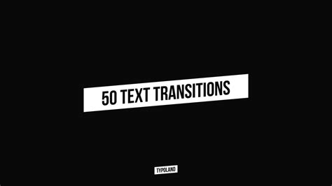 50 Text Transitions After Effects Presets Motion Array