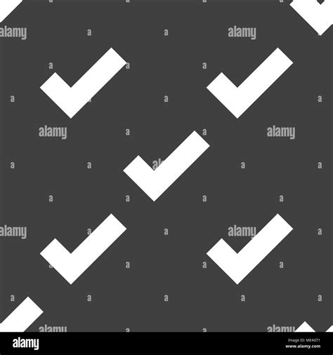 Tick Web Icon Flat Design Seamless Pattern Vector Eps10 Stock Vector