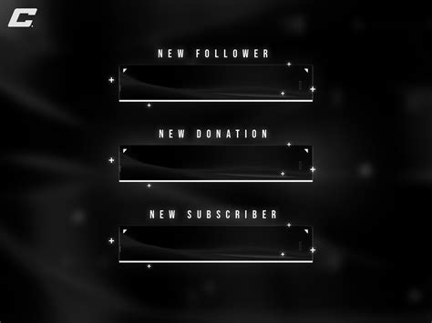 Animated Black And White Twitch Overlay Complete Stream Etsy
