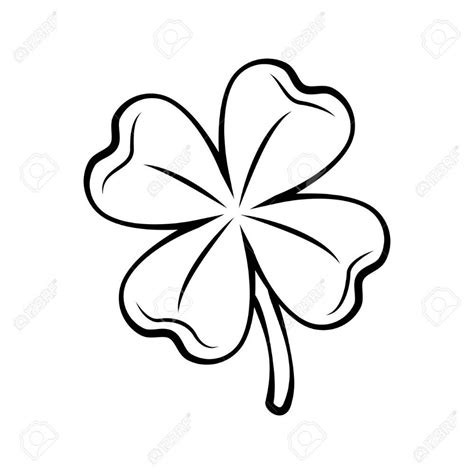 Dibujo De Trebol De 4 Hojas
