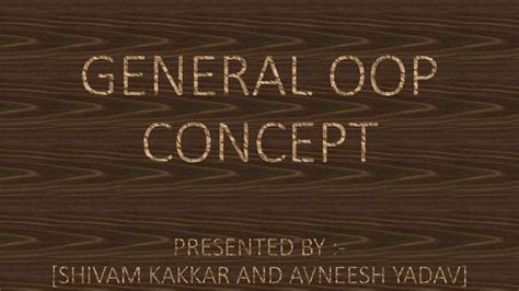 General Oop Concept Ppt