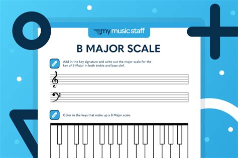 B Major Scale My Music Staff Resources