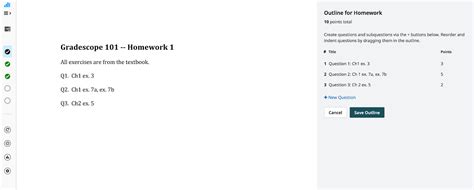 Creating An Outline For Homeworkproblem Set Assignments Gradescope Guides