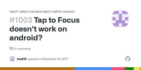 Tap To Focus Doesn T Work On Android Issue 1003 React Native