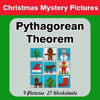 Pythagorean Theorem Christmas Mystery Pictures Color By Number