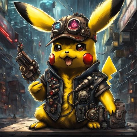 Cyberpunk Pika Cute Or Dangerous You Decide R Nightcafe