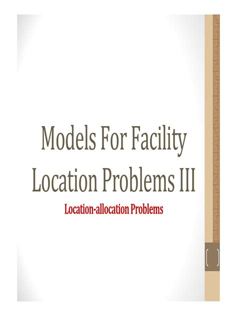 Chapter 4 Discrete Location Models Pdf Warehouse