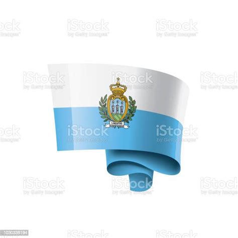 샌 마 리노 플래그 흰색 배경 벡터 일러스트 레이 션 0명에 대한 스톡 벡터 아트 및 기타 이미지 0명 3차원 형태 국기 Istock