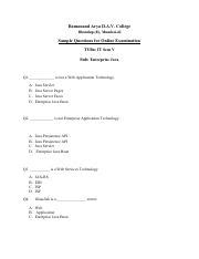 Enterprise Java TYBsc IT Sem V Pdf Ramanand Arya D A V College Bhandup E Mumbai Sample