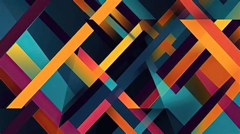 Premium Ai Image An Abstract Background With Geometric Shapes And