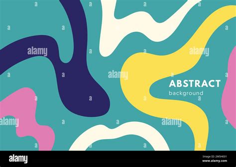 Curvy Line Organic Blob Pattern Fluid Abstract Shapes Forms Flat