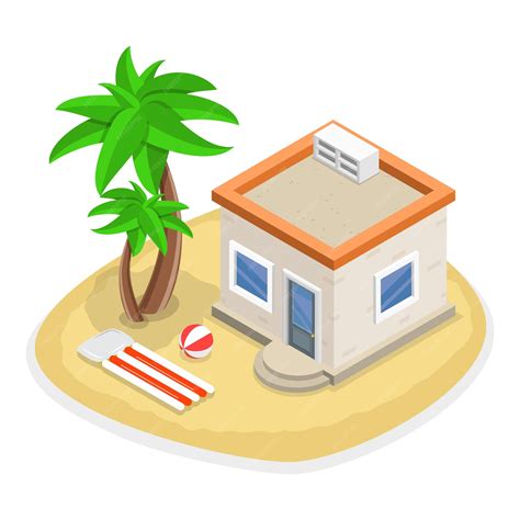Premium Vector D Isometric Flat Vector Set Of Bungalows Dwelling Huts Tropical Cottages Item