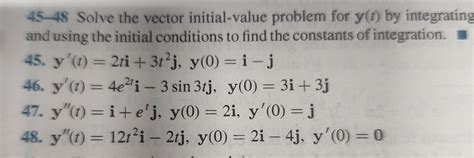 Solved Solve The Vector Initial Value Problem For Y T By Chegg