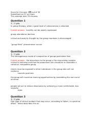 EDCO 711 QUIZ 3 YALOM Docx Score For This Quiz 49 Out Of 50 Submitted Jun 27 At 11pm This