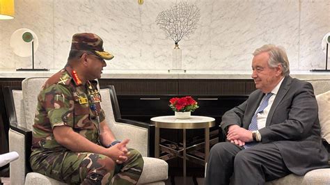 জাতিসংঘ মহাসচিবের সঙ্গে সেনাপ্রধানের সাক্ষাৎ