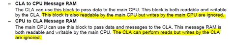 Tms320f28035 Question About Cpu And Cla Try To Access Clatocpu Message Ram At The Same Time