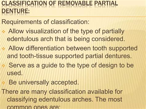 Introduction And Classification Of Removable Partial Denture Pptx