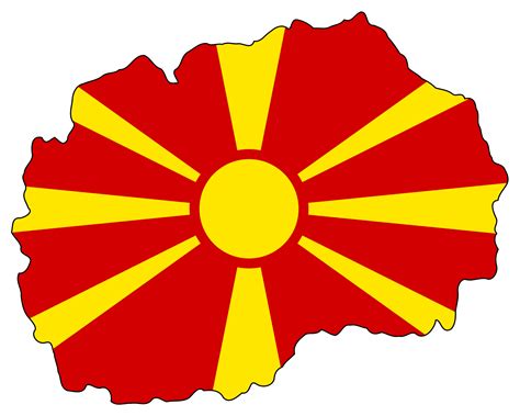 Macedonia Flag Map MapSof Net