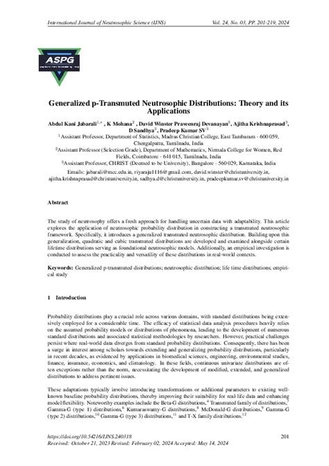 Pdf Generalized P Transmuted Neutrosophic Distributions Theory And