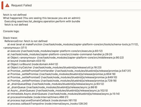 Referenceerror Fetch Is Not Defined Zapier Community