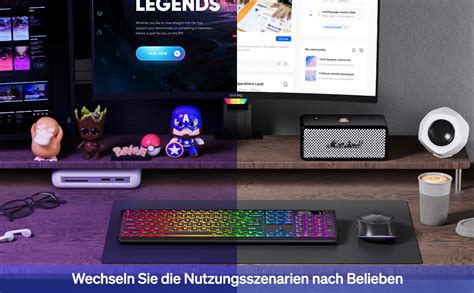 Doohoeek Wireless Keyboard Mouse Set Rechargeable Wireless Keyboard And Mouse With 2 In 1 Usb