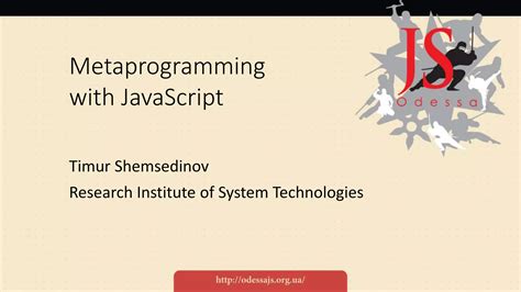 Metaprogramming With Javascript Pptx Web Development Internet