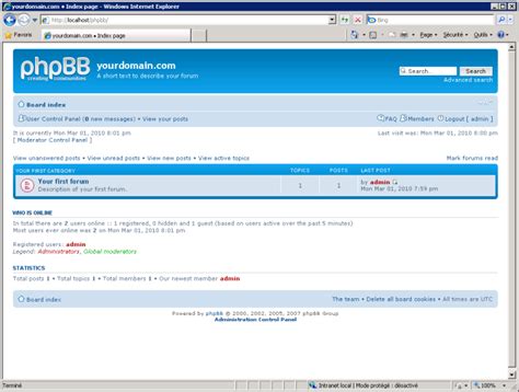 Installer Un Forum PHPBB Sur IIS 7