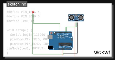 Penerapan Sensor Ultrasonik Wokwi Esp32 Stm32 Arduino Simulator