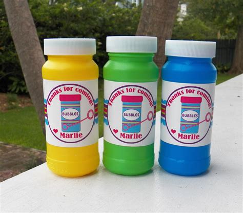 Personalized Bubble Labels Printable Bubble Party Favors