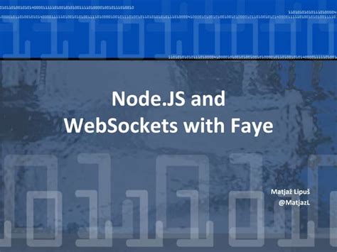 node js and websockets with faye pptx