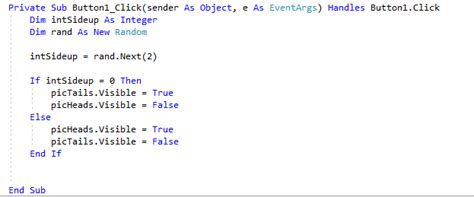 Coin Flipping Program Rvisualbasic