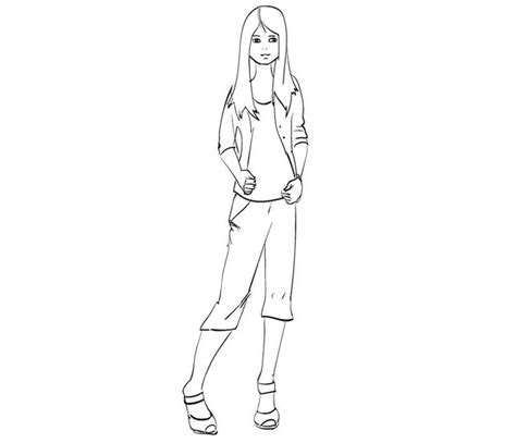 Картинки для срисовки девушек в полный рост