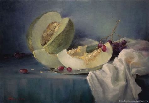 Картина маслом Натюрморт с дыней купить в интернет магазине Ярмарка Мастеров по цене 13460