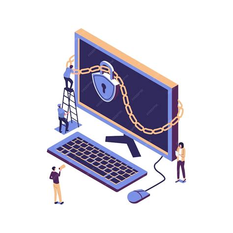 Premium Vector The Concept Of Protecting Computer Data For A Web Page