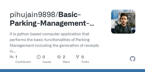 Github Pihujain9898basic Parking Management System It Is Python