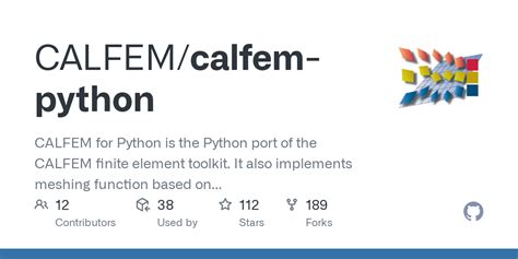 Github Calfemcalfem Python Calfem For Python Is The Python Port Of The Calfem Finite Element