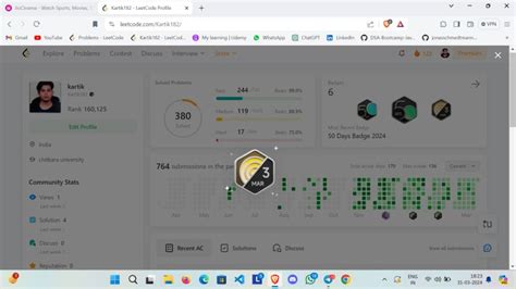 Kartik Garg On Linkedin Thrilled To Complete The March Daily Coding Challenge With A Streak Of 122