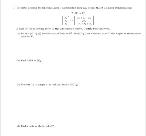 Solved Points Consider The Following Linear Chegg