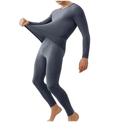 Winter Savings Tmoyzq Mens Big And Tall Thermal Underwear Set Winter