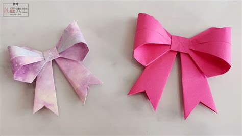 How To Make An Origami Bow Tie For T Diy Paper Bow Out Of Wrapping Paper Youtube