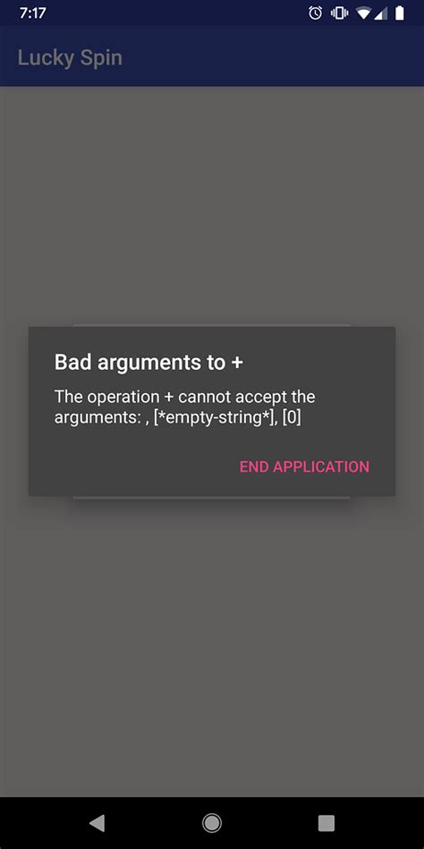 Bad Arguments To This Operation Cannot Accept The Arguments Empty String 0 Discuss