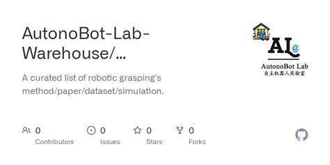 Github Autonobot Lab Warehousereferenceawesome Robotic Grasping A