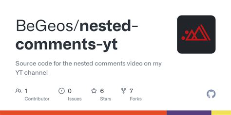 Github Begeosnested Comments Yt Source Code For The Nested Comments