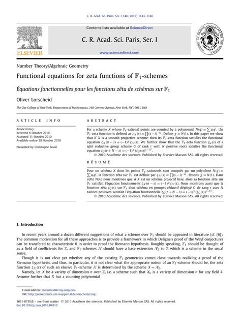 Pdf Functional Equations For Zeta Functions Of Schemes Dokumen Tips