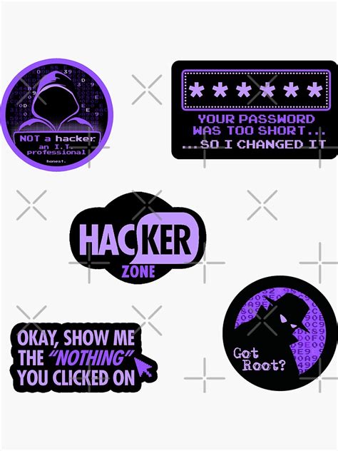 Cybersecurity Hacker Cyber Security Sticker Pack Sticker For Sale By Pinkplatypus Redbubble