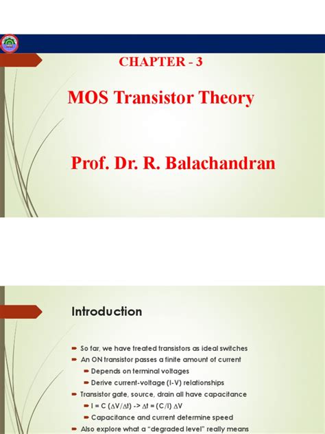 Ece5307 Vlsi Design Unit 3 Pdf Field Effect Transistor Mosfet